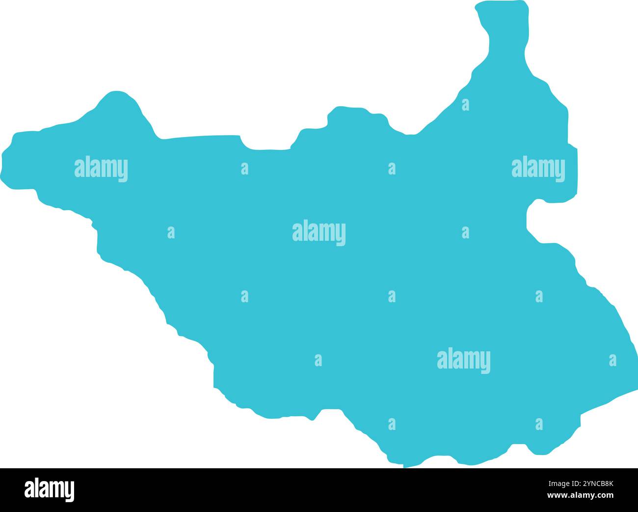 south Sudan MAP in Blue, Country Map, south Sudan, Border Map, Border ...