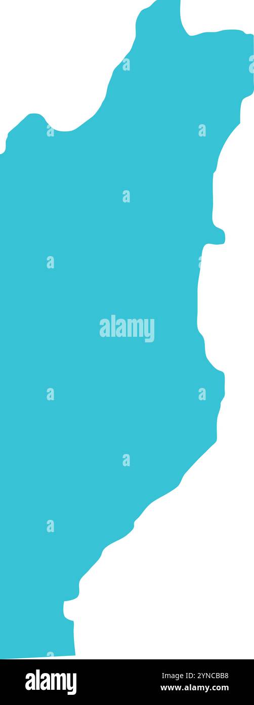 Belize MAP in Blue, Country Map, Belize, Border Map, Border line of ...