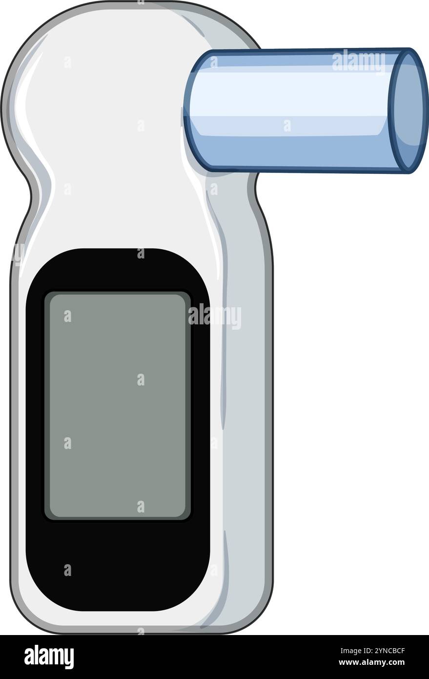 function spirometer cartoon vector illustration Stock Vector Image ...