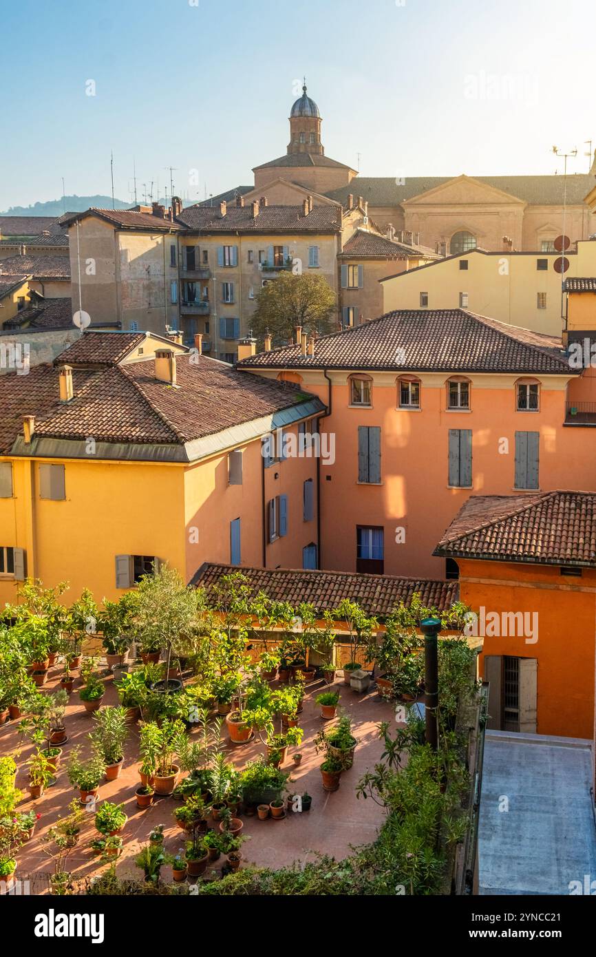 Historic cityscape of Bologna medieval city in Emilia Romagna, Italy ...