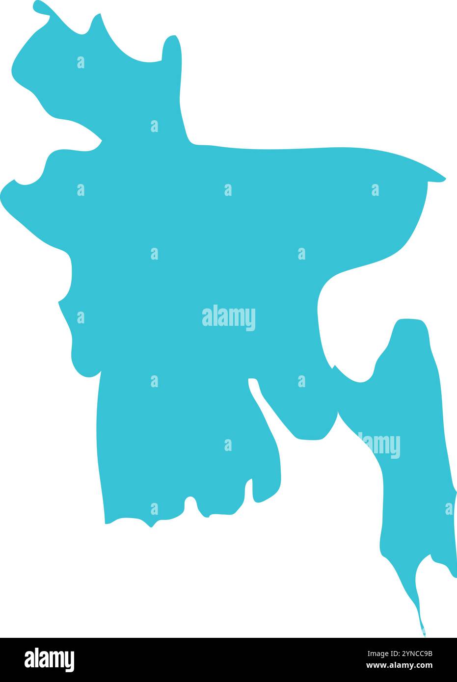 Bangladesh MAP in Blue, Country Map, Bangladesh, Border Map, Border ...