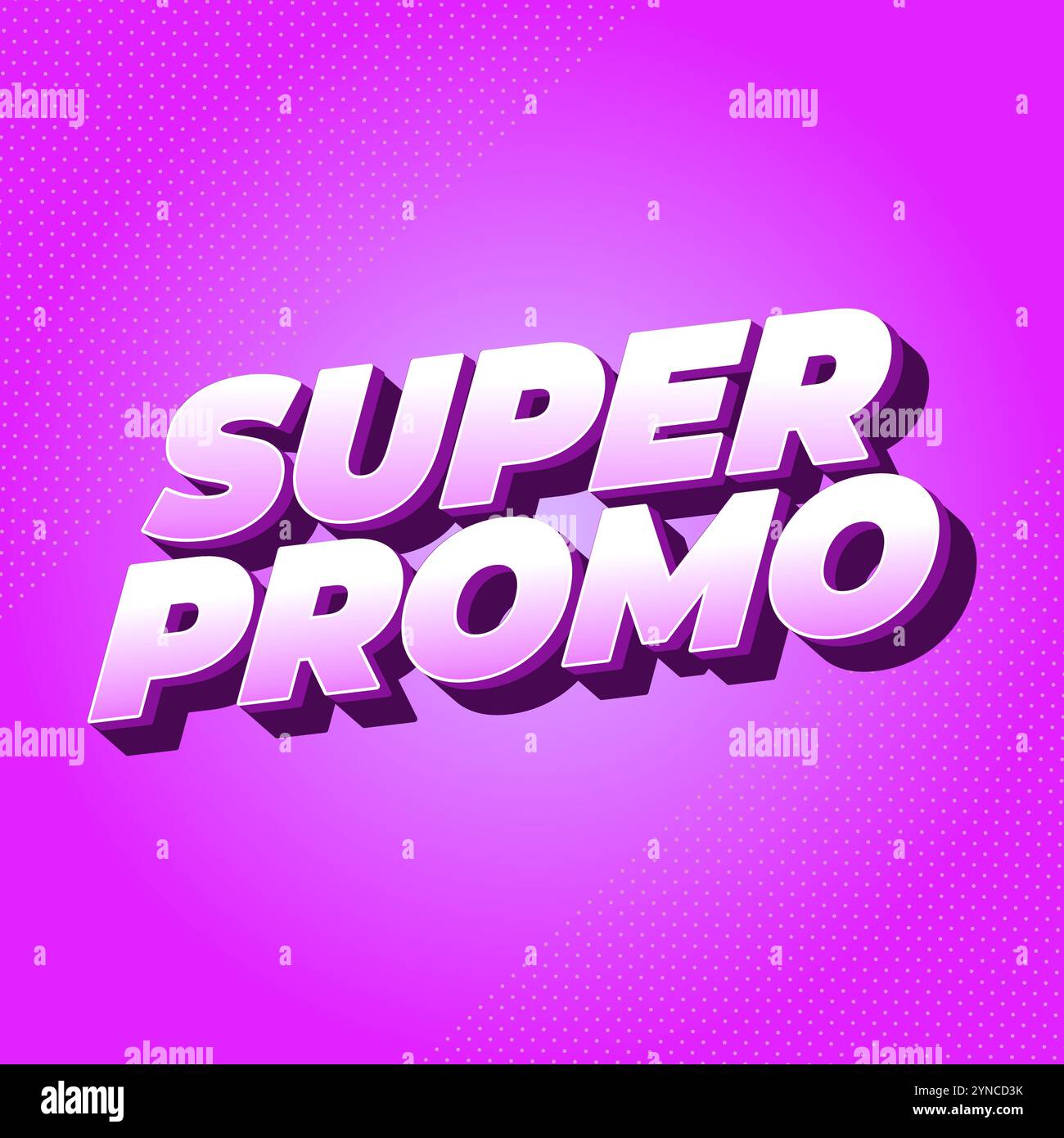 Super promo. Text effect design in square size with bold font and 3D ...
