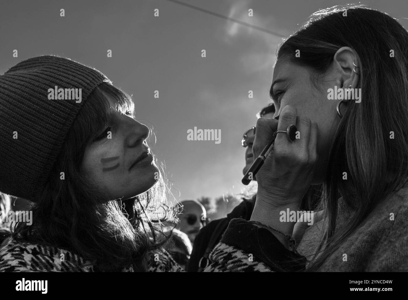 **NO LIBRI** Italy, Rome, 2024/11/23.People take part in a protest ...