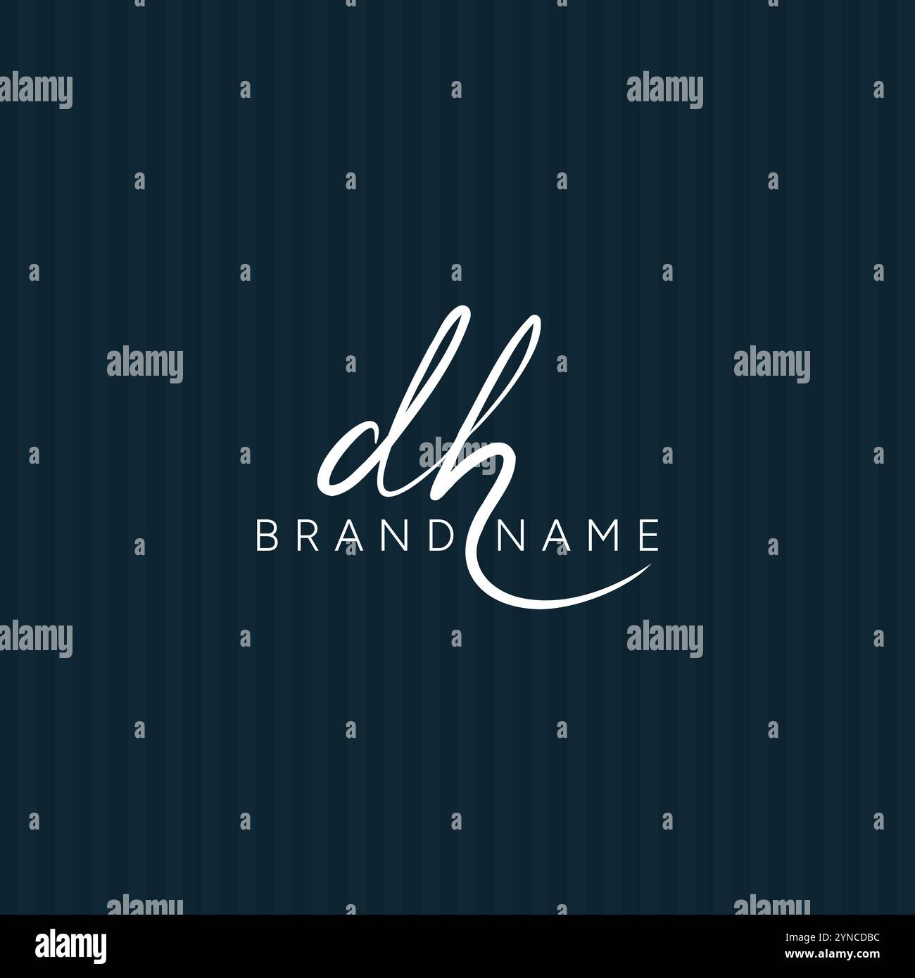 DH Handwritten Signature logo - Vector Logo Template for Beauty ...