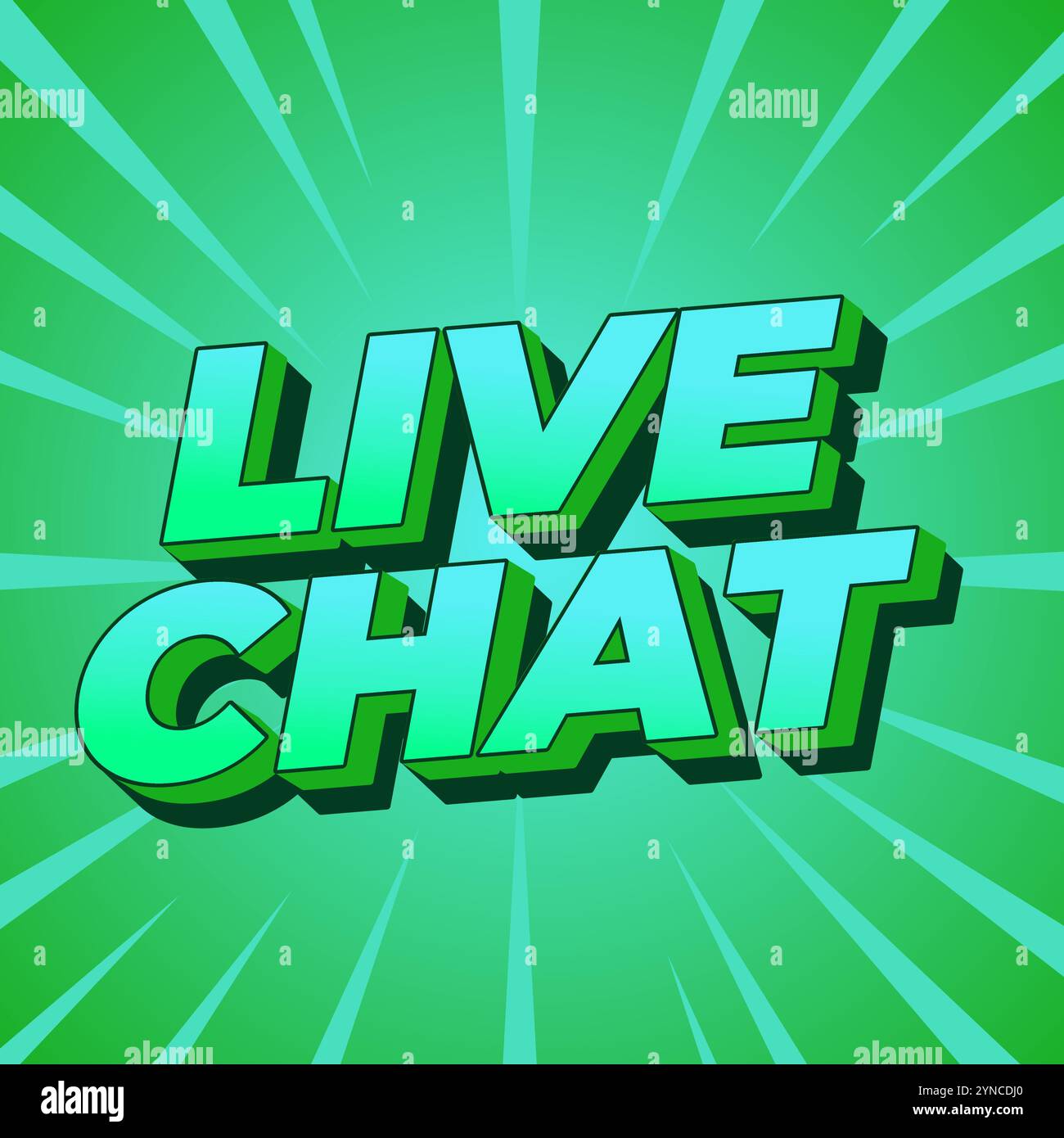 Live chat. Text effect design in bold font and 3D style, for social ...