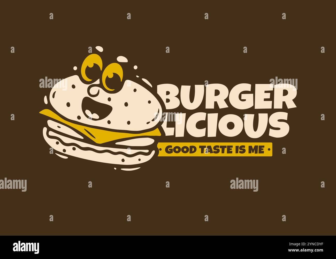 Burgerlicious. Burger illustration with face illustration design in ...