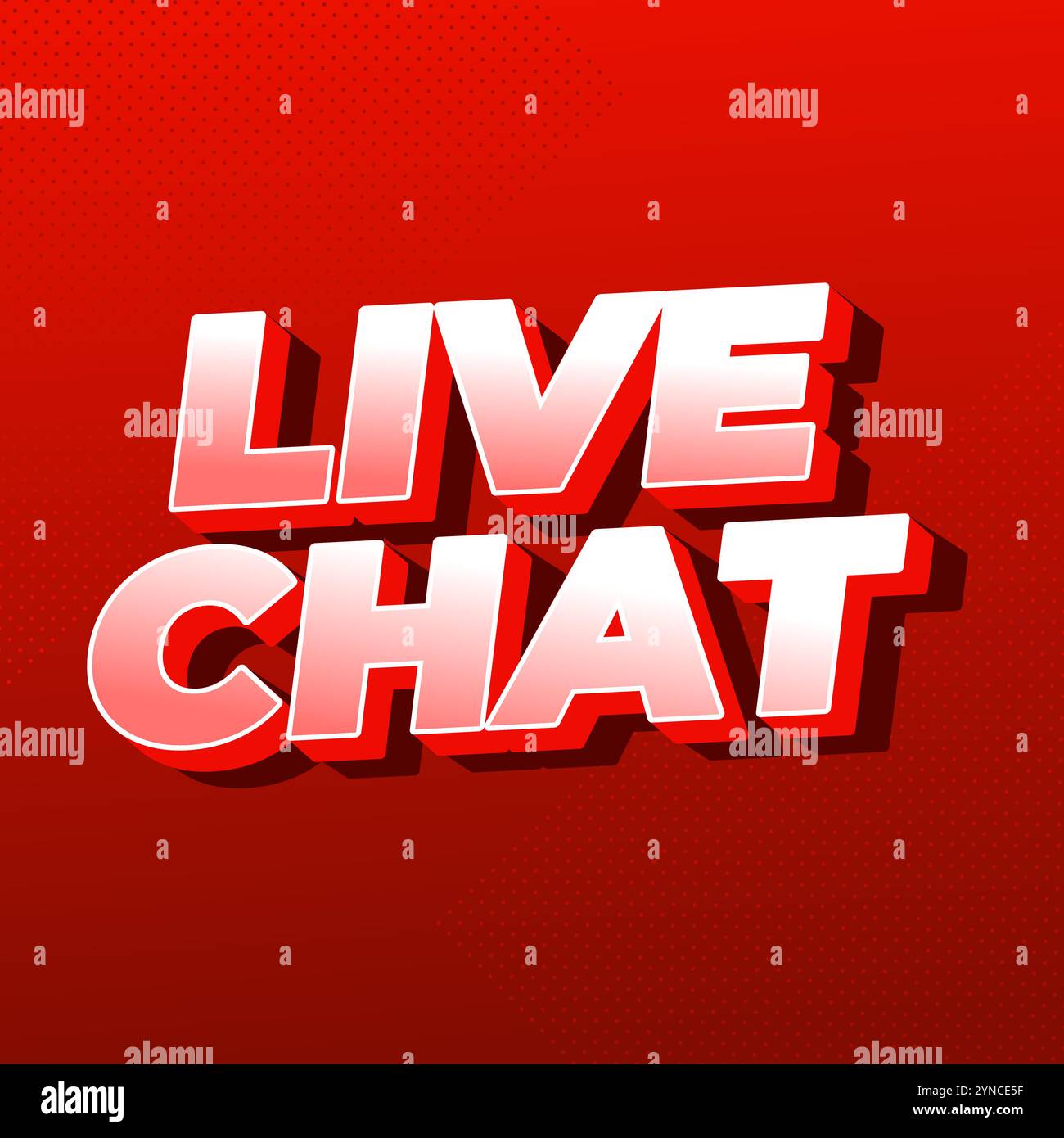 Live chat. Text effect design in bold font and 3D style, for social ...
