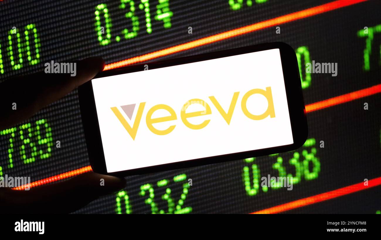 Konskie, Poland - November 24, 2024: Veeva Systems company logo ...