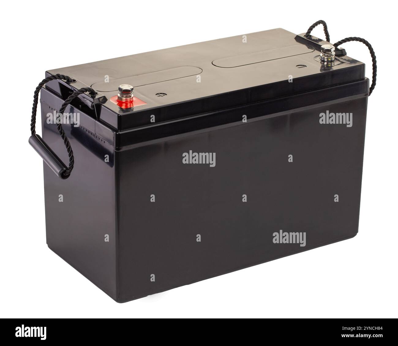 Large black industrial battery with handles Stock Photo - Alamy