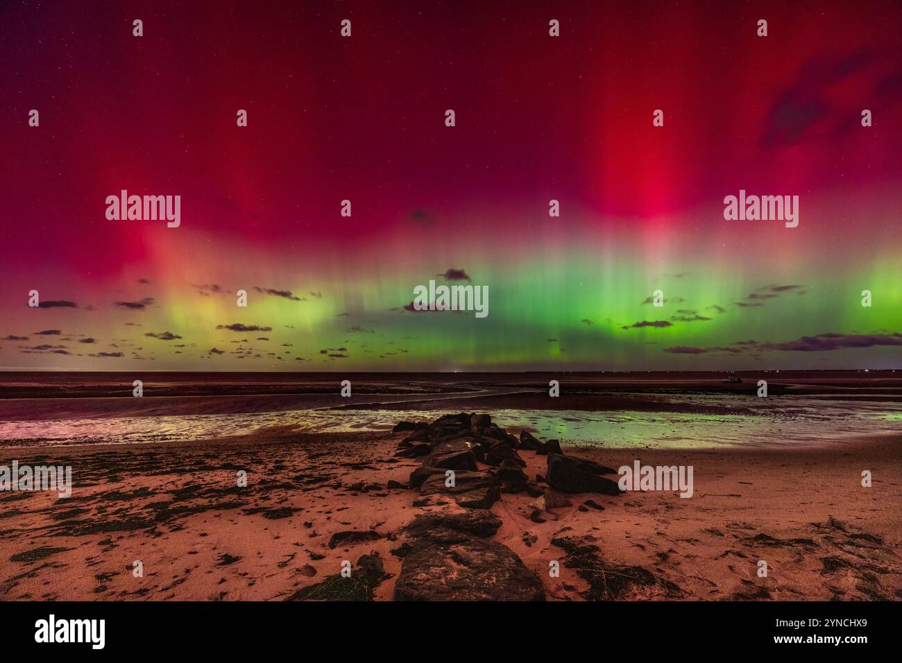 Linnell Landing, Brewster, MA – Northern Lights illuminate the Cape Cod ...