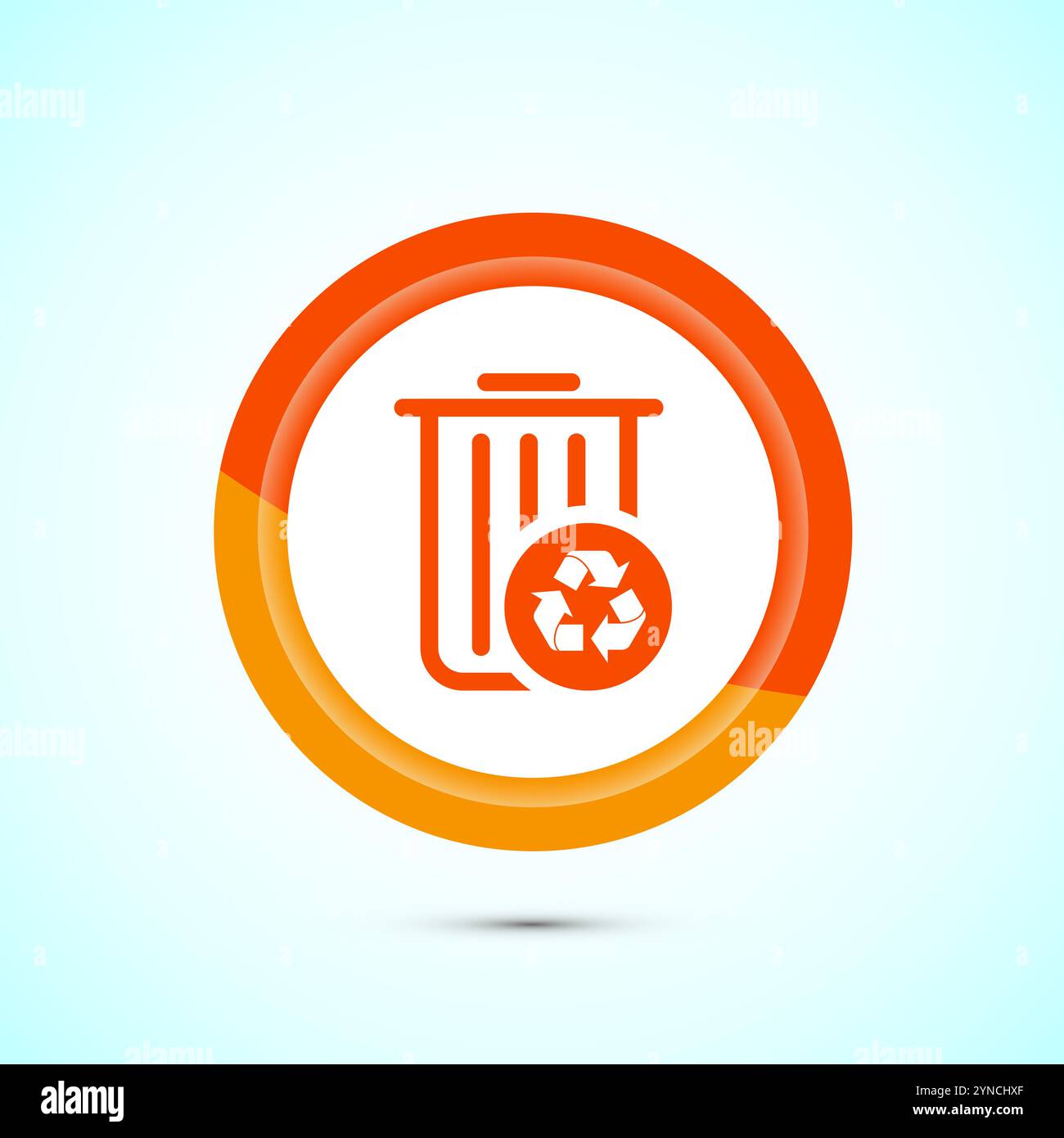 Recycling bin icon design illustration. Environment icon, trash bin ...