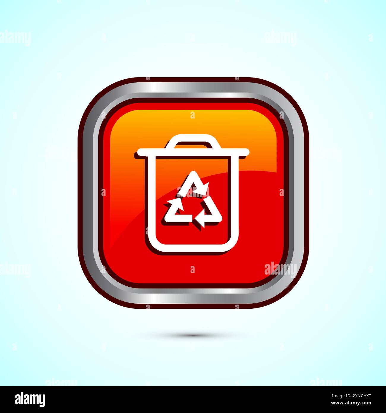 Recycling bin icon design illustration. Environment icon, trash bin ...