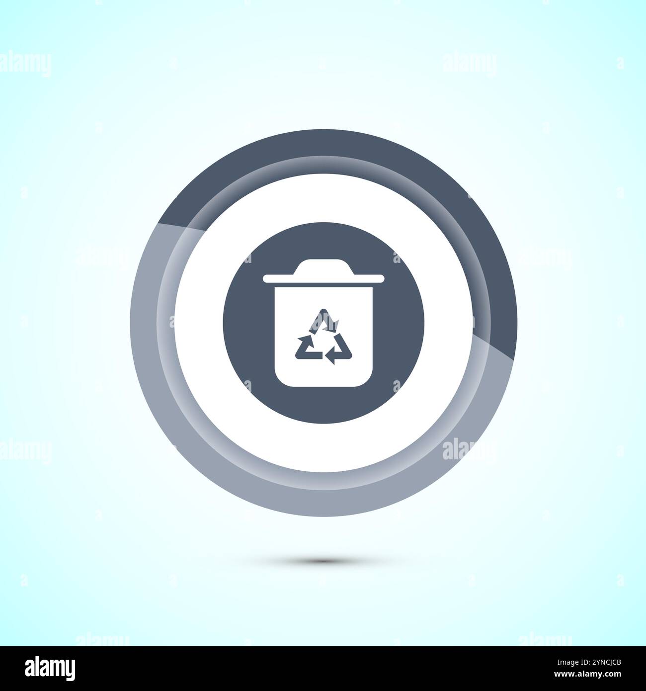Recycling bin icon design illustration. Environment icon, trash bin ...