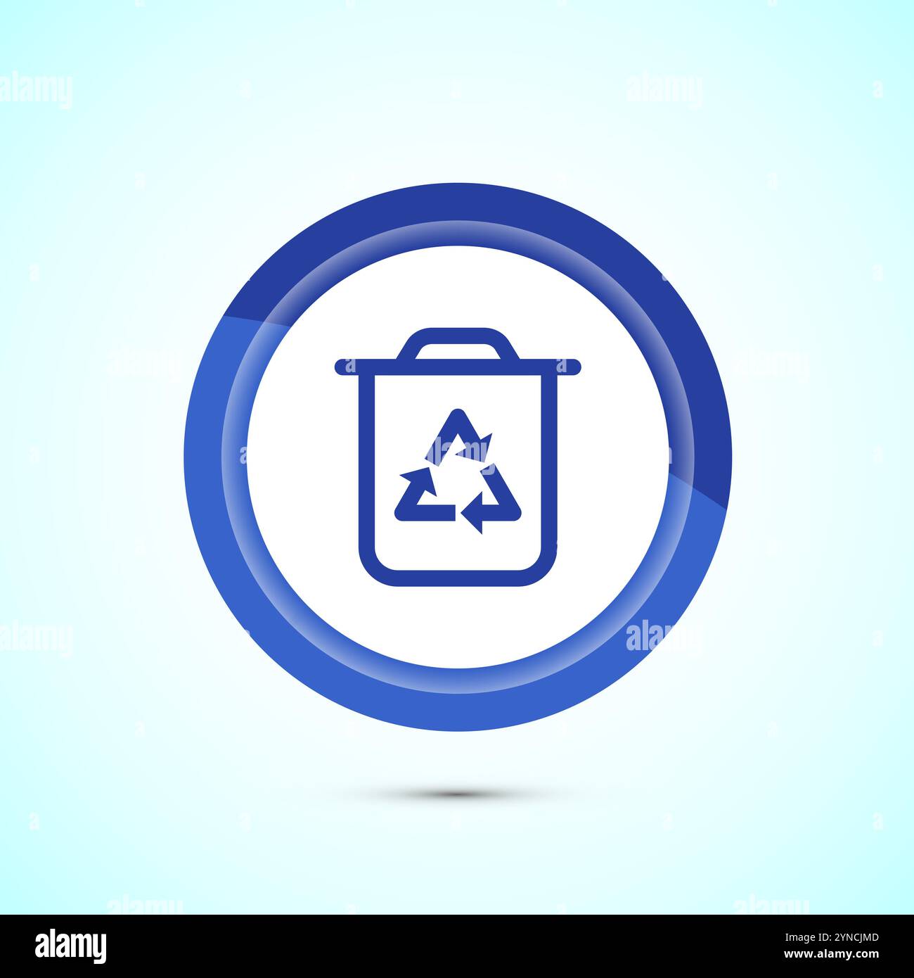 Recycling bin icon design illustration. Environment icon, trash bin ...