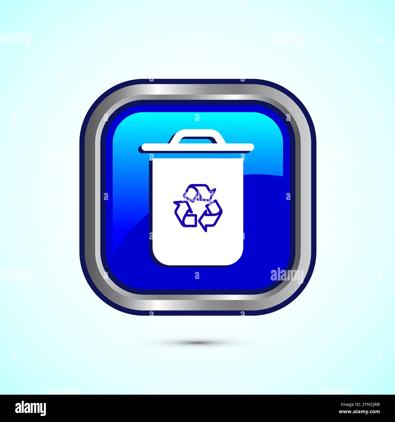 Recycling bin icon design illustration. Environment icon, trash bin ...