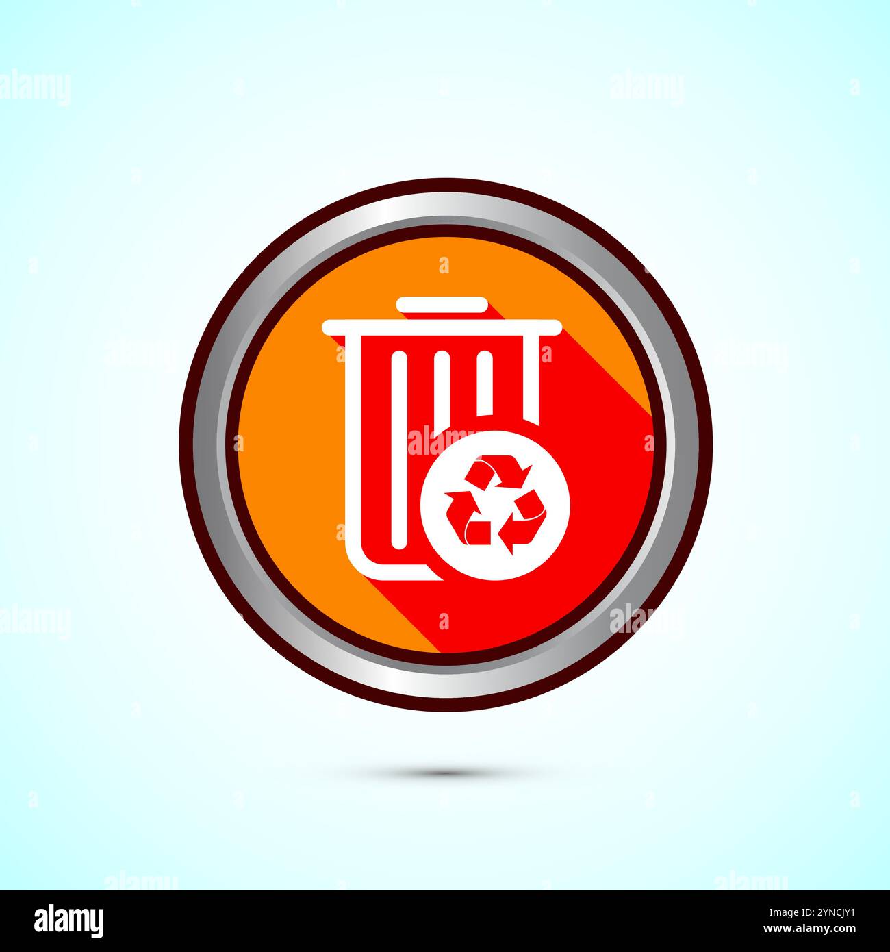 Recycling bin icon design illustration. Environment icon, trash bin ...