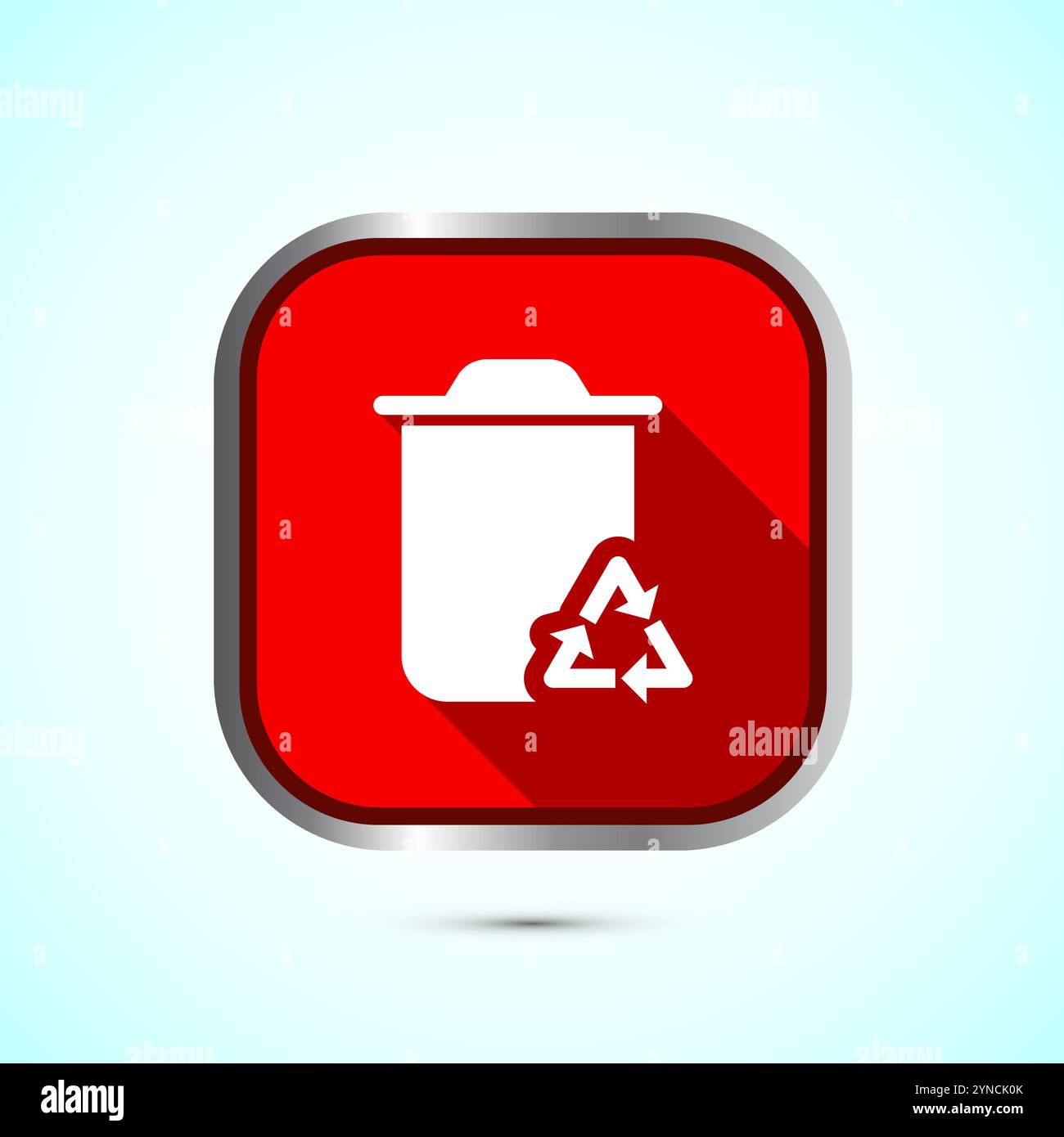Recycling bin icon design illustration. Environment icon, trash bin ...