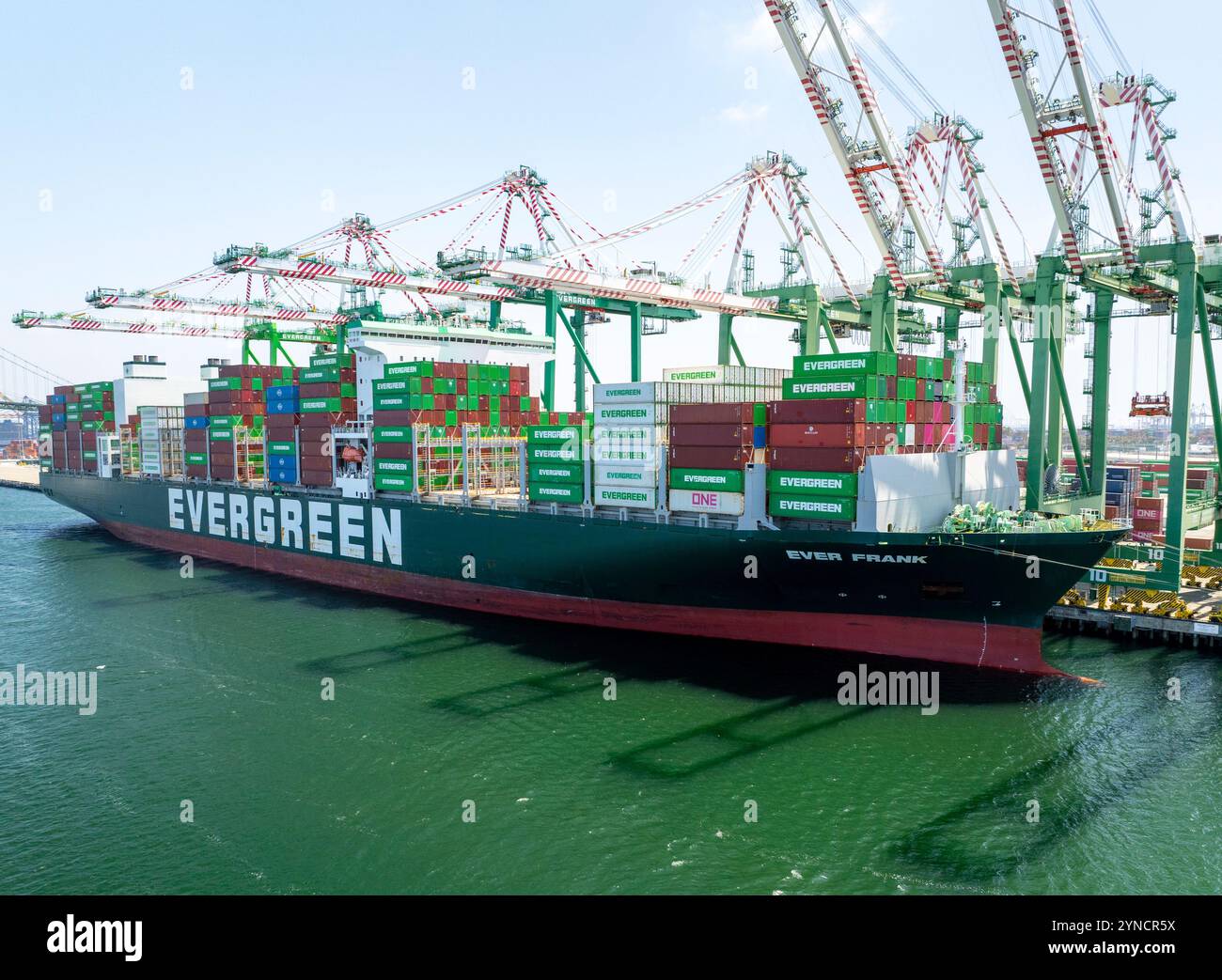 Port of Los Angeles. Everport Shipping Container terminal. Shipping ...