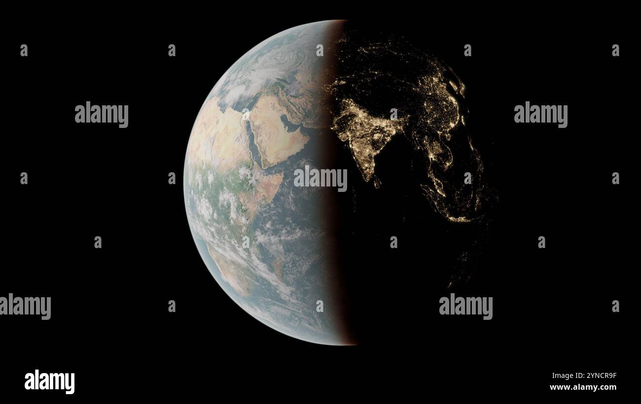 The earth rotating day and night hi-res stock photography and images ...