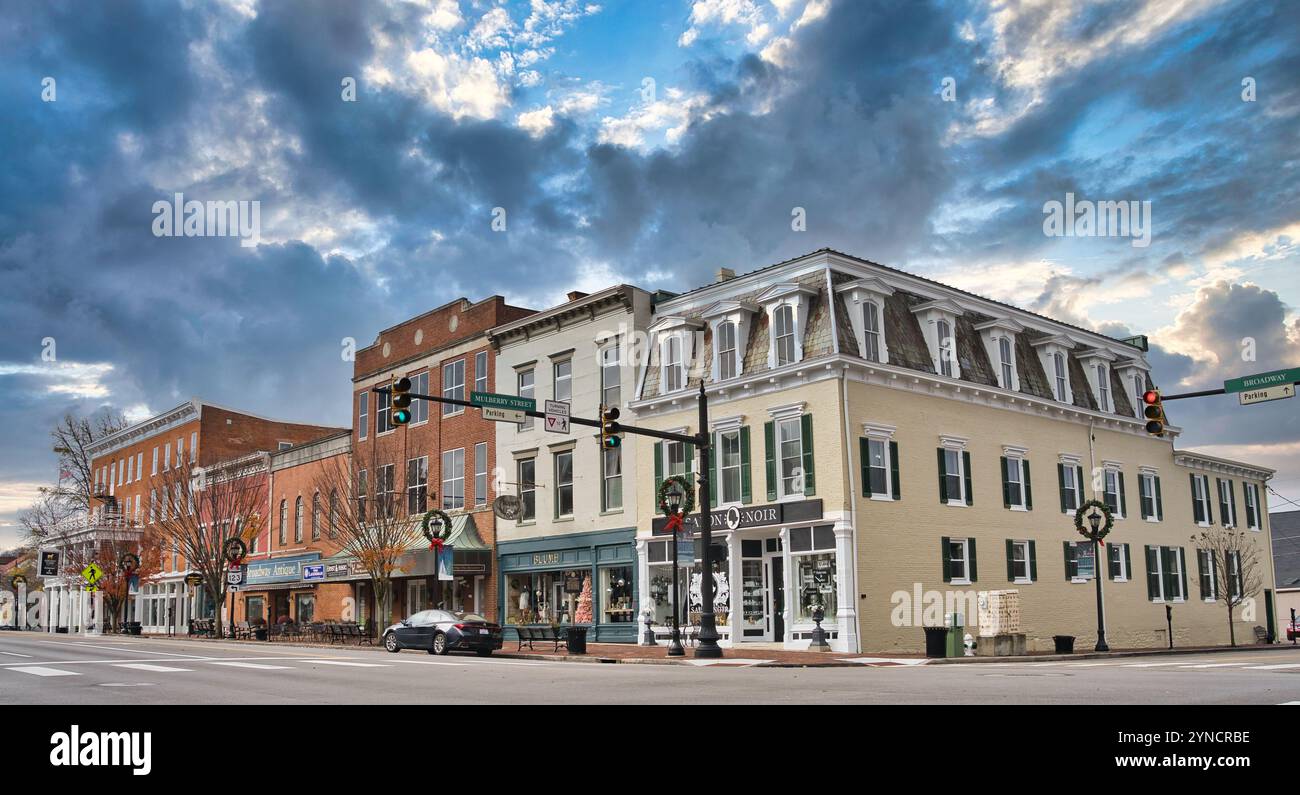 Downtown historic Lebanon Ohio USA 2024. Settled by early pioneers ...