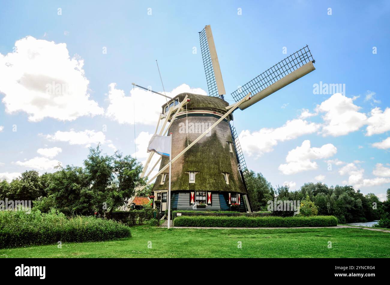 Old Windmill From Amsterdam, Netherlands Stock Photo - Alamy