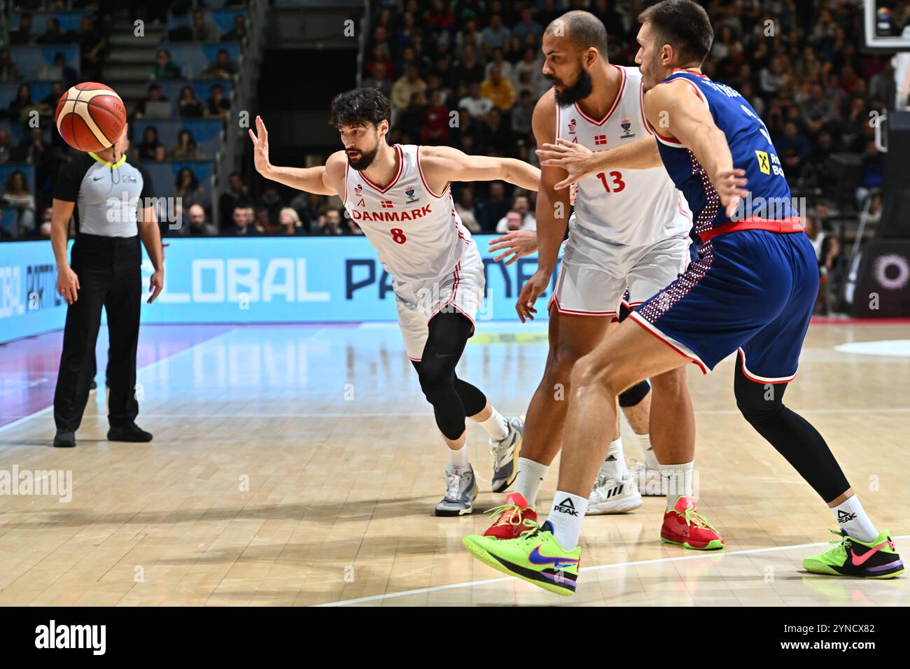 Belgrade, Serbia, 24 November, 2024. Darko Jukic of Denmark, Kevin ...