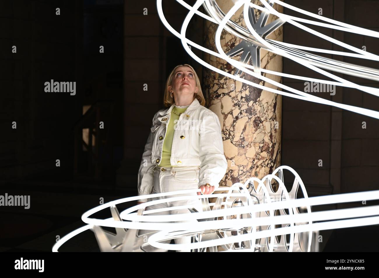 All Lit Up’ reimagines the traditional Christmas tree as a tall ...