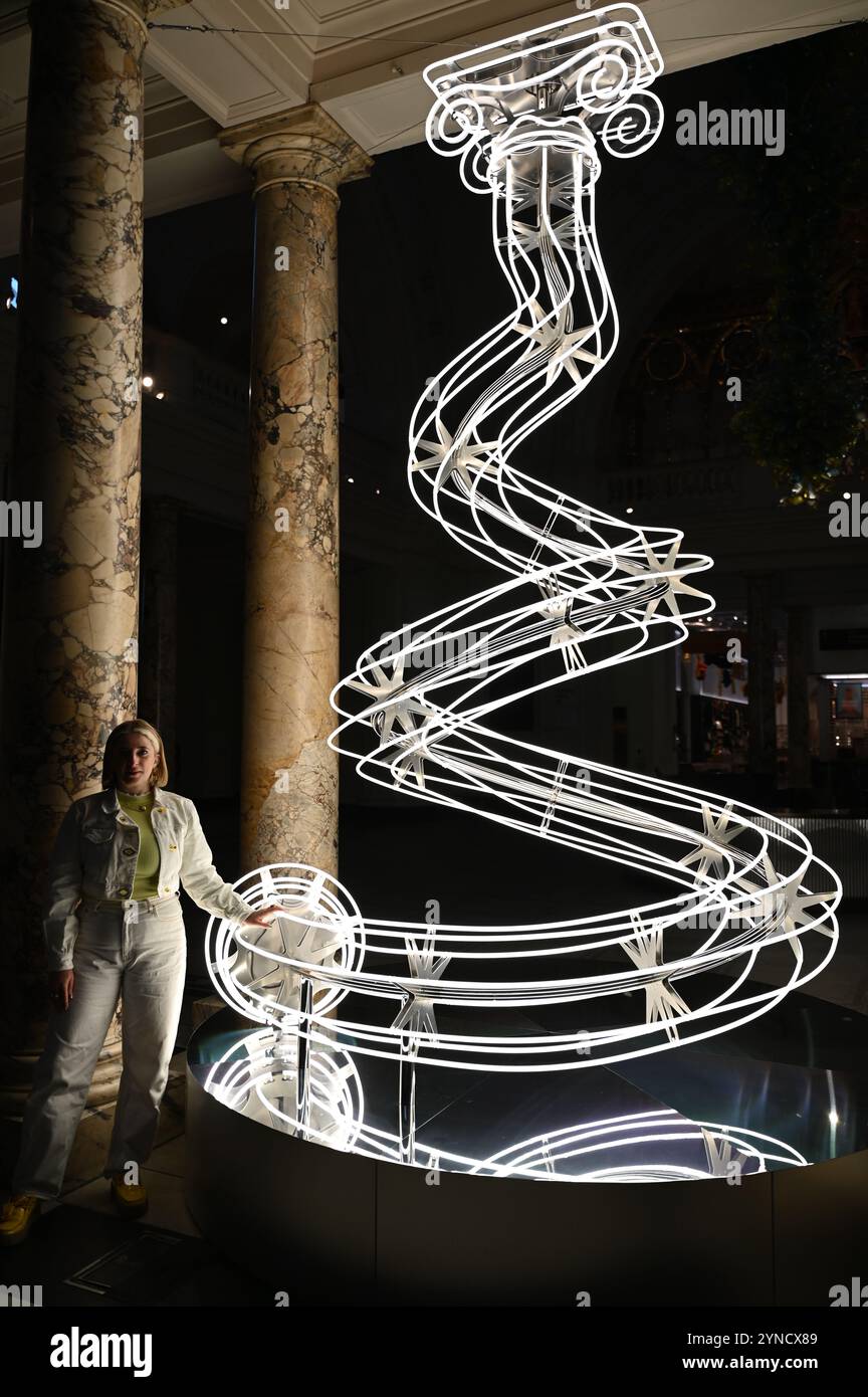 All Lit Up’ reimagines the traditional Christmas tree as a tall ...