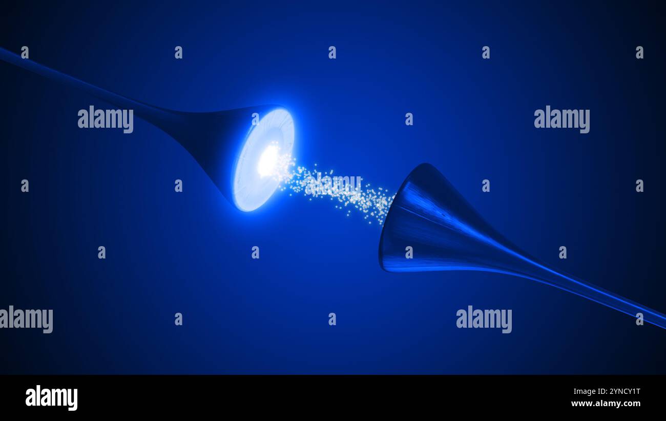 Neural Pathways Transmitting Signals Through Synapses Stock Photo - Alamy