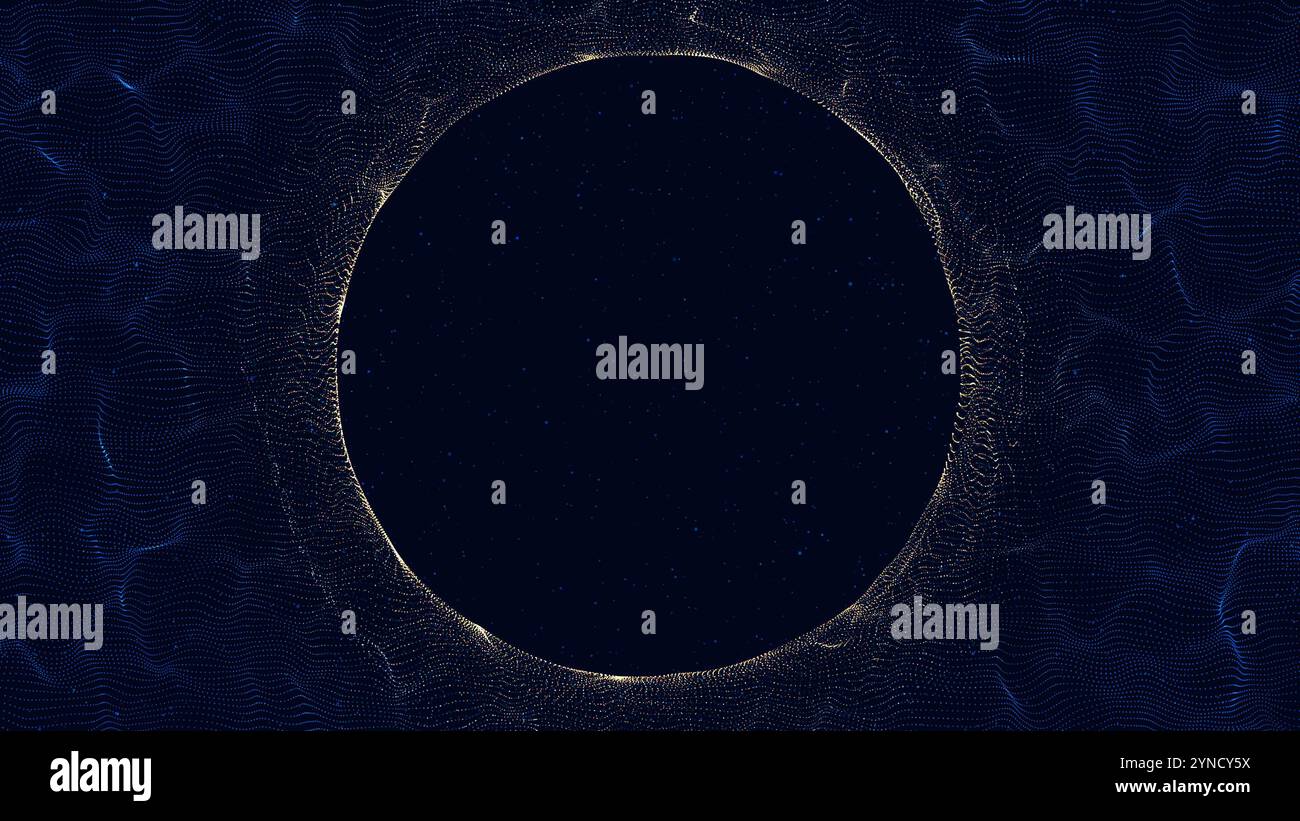 Abstract circular background with particles light effect Stock Photo ...