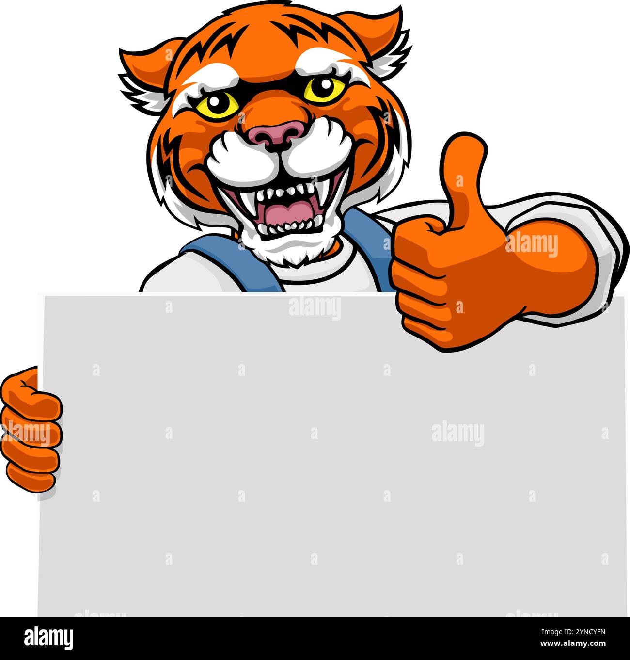 Tiger Painter Handyman Mechanic Plumber Cartoon Stock Vector Image ...