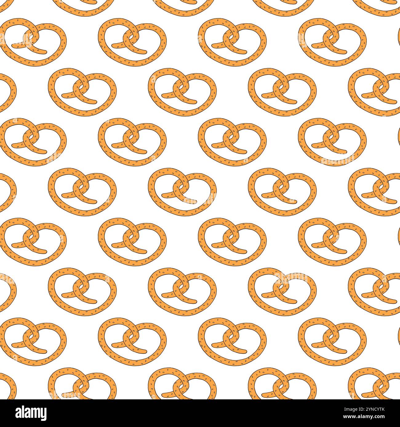 Seamless pattern with doodle pretzel Stock Vector Image & Art - Alamy