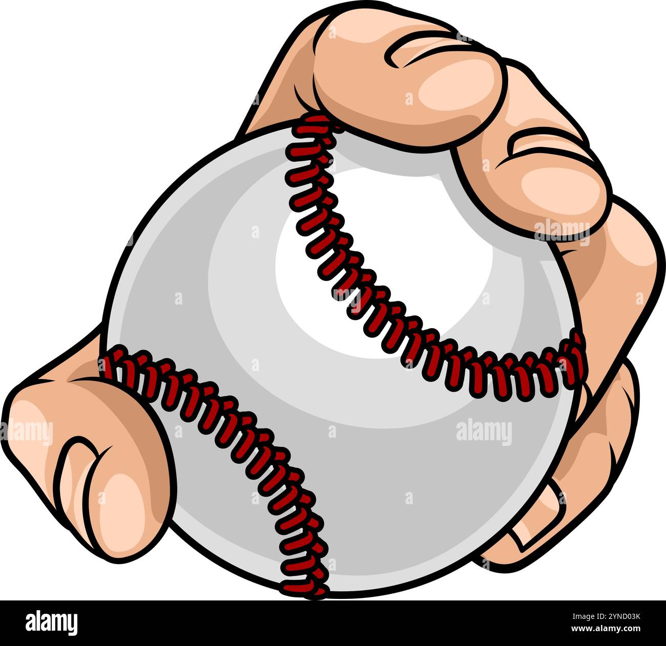 Mascot Person Hand Fist Holding Baseball Ball Stock Vector Image & Art ...