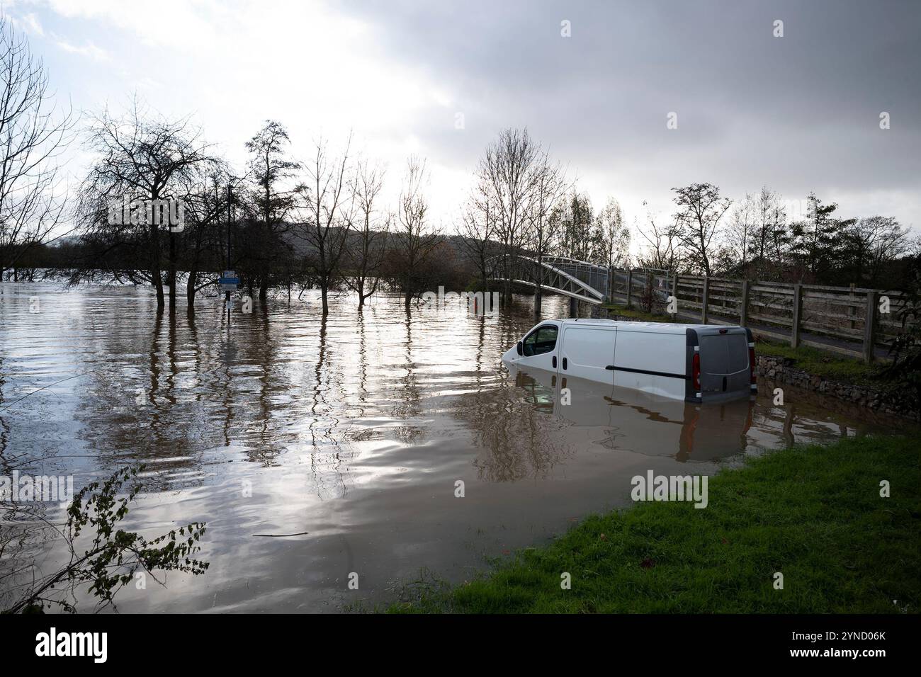 Today, the river Avon at Batheaston, Bath, Somerset, UK. reaches the ...