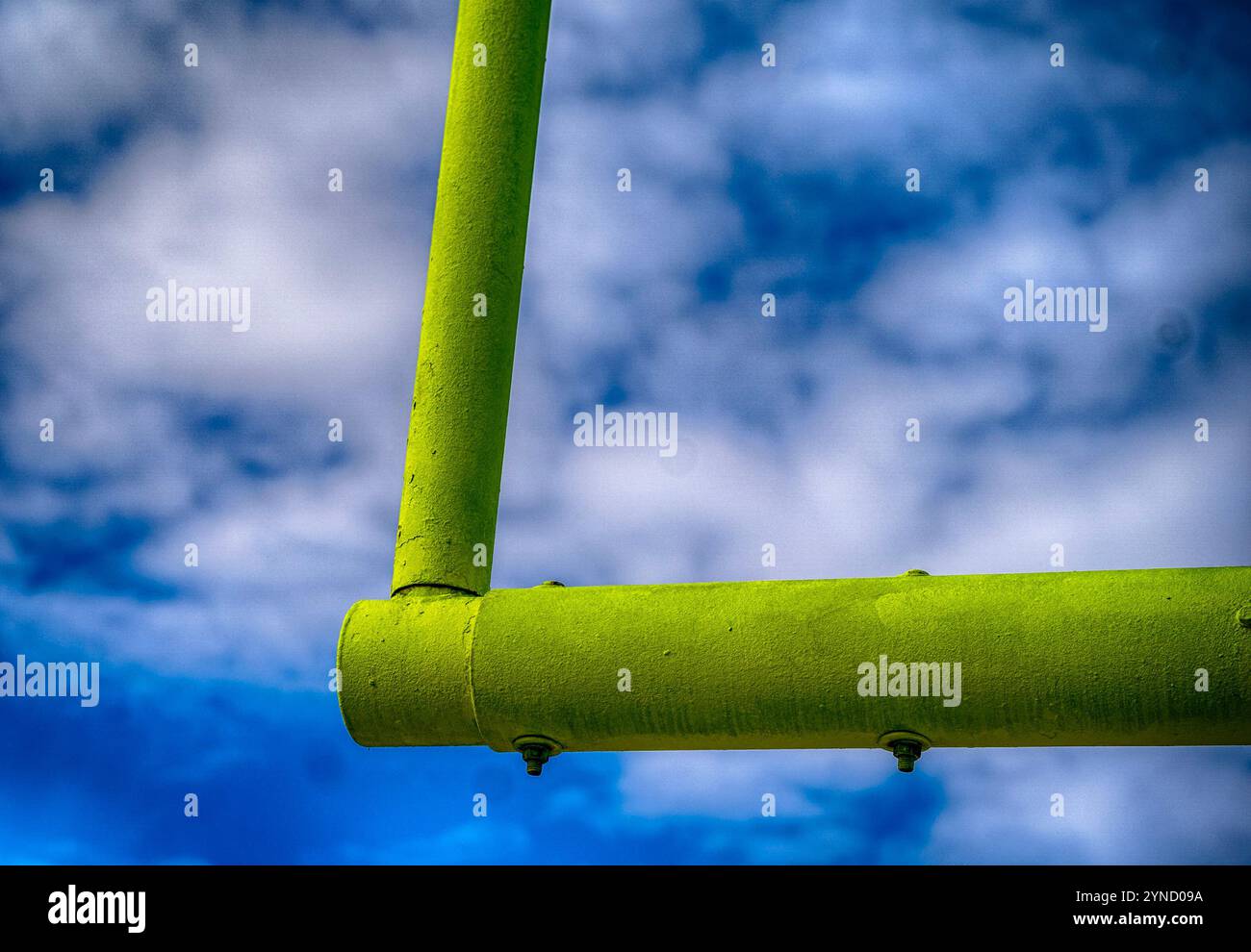 The right angle of a football goal Stock Photo - Alamy