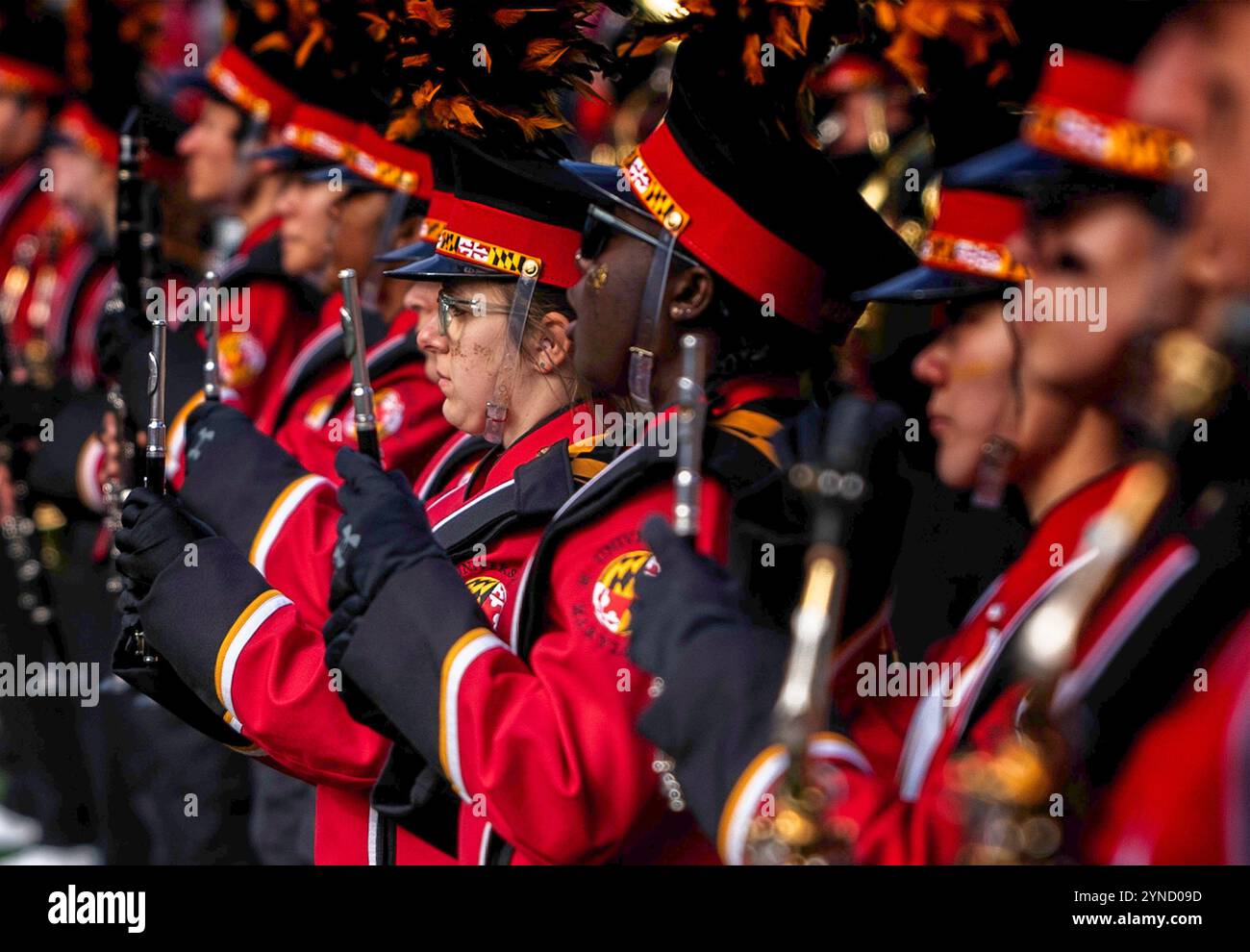 Members of a college marching band Stock Photo - Alamy