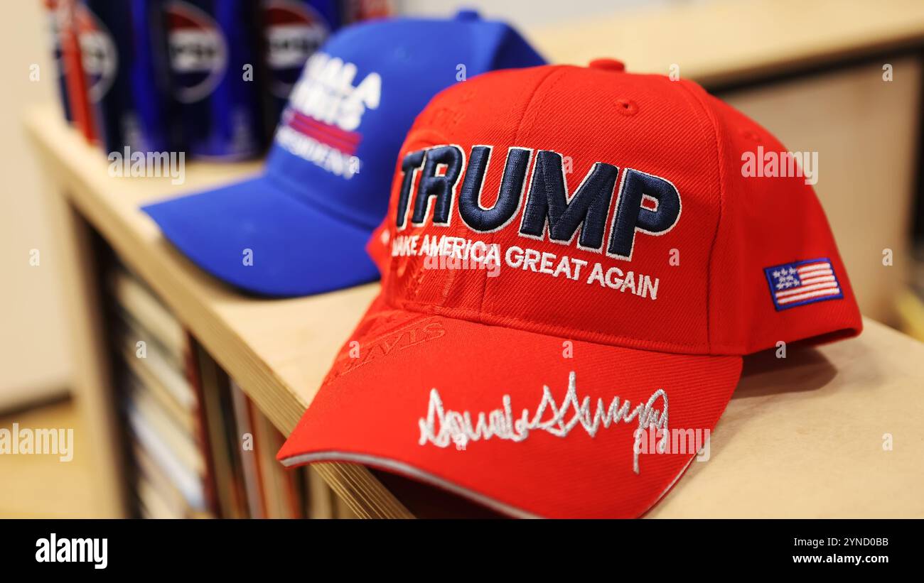 Trump 2024 hats hi-res stock photography and images - Alamy