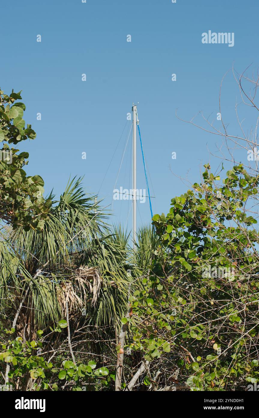 Mast sticking above hi-res stock photography and images - Alamy