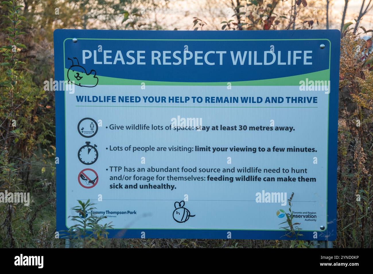 Respect wildlife sign hi-res stock photography and images - Alamy