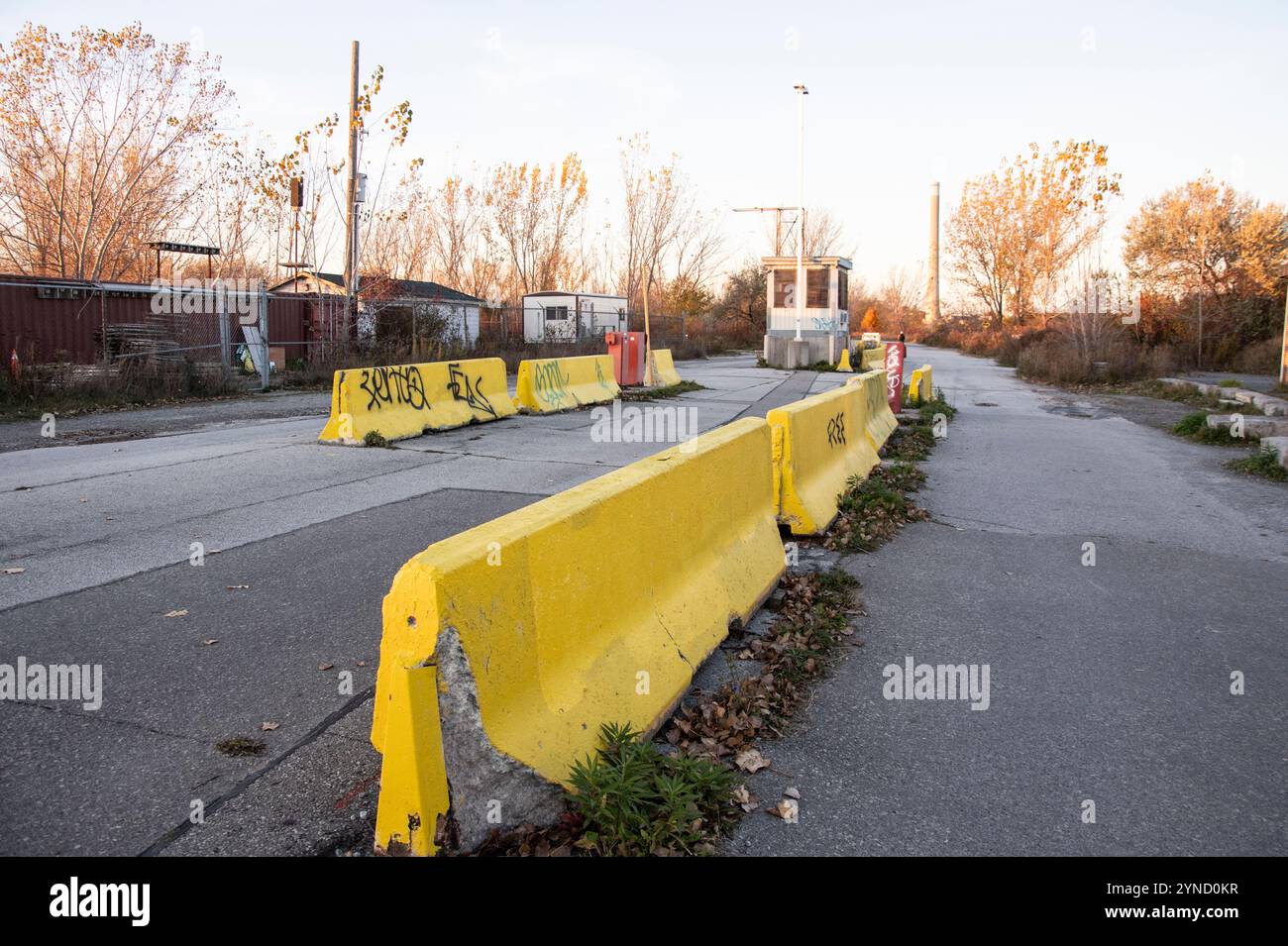 Graffiti tagged on concrete barrier at Tommy Thompson Park in ...
