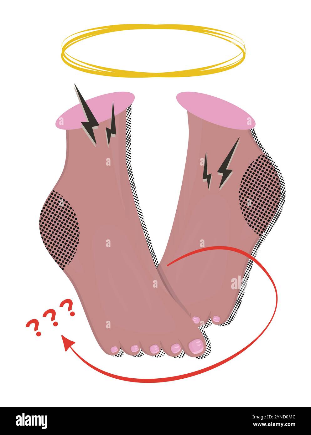 Female feet pedicure color Stock Vector Images - Alamy