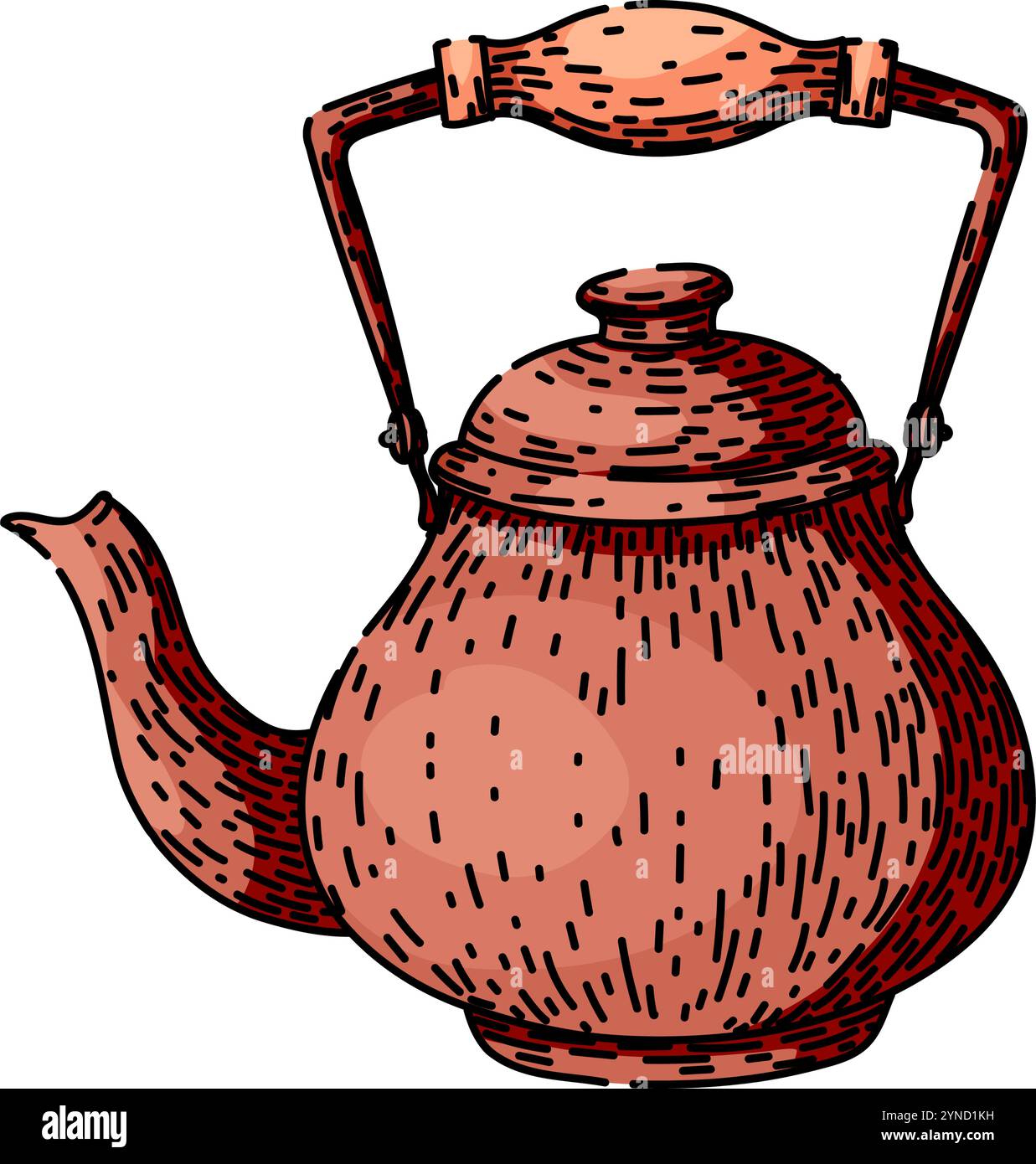 Handcrafted teapot Stock Vector Images - Alamy