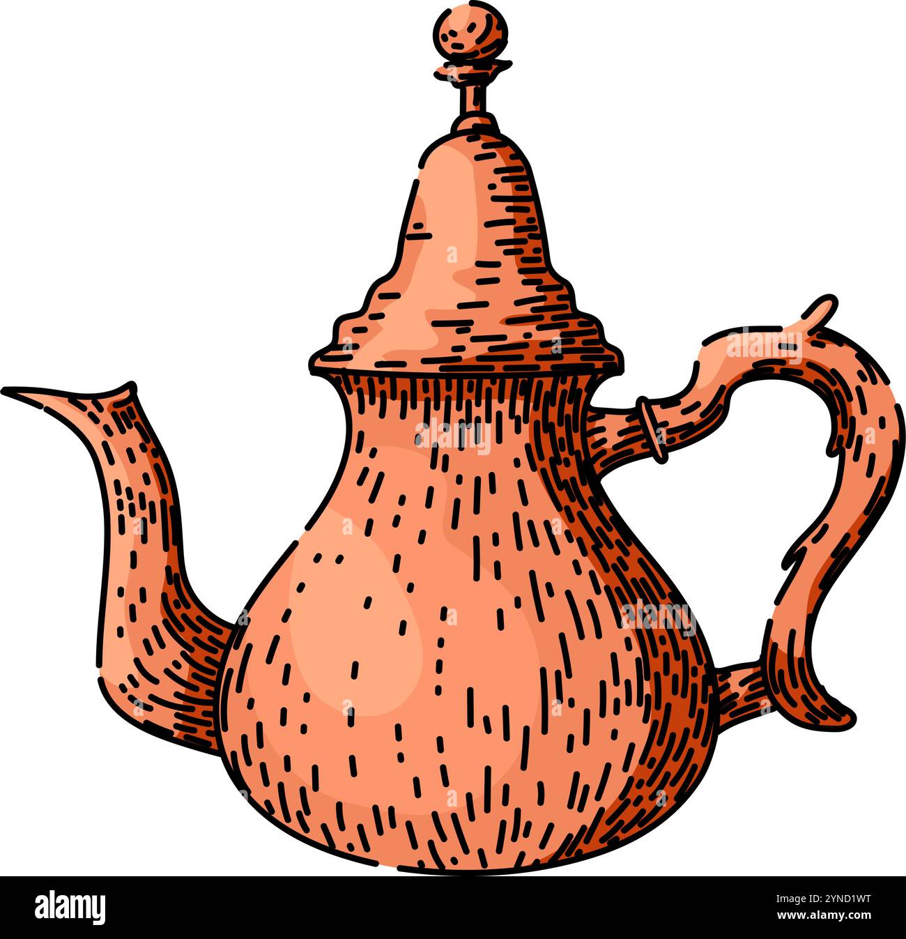 Handcrafted teapot Stock Vector Images - Alamy