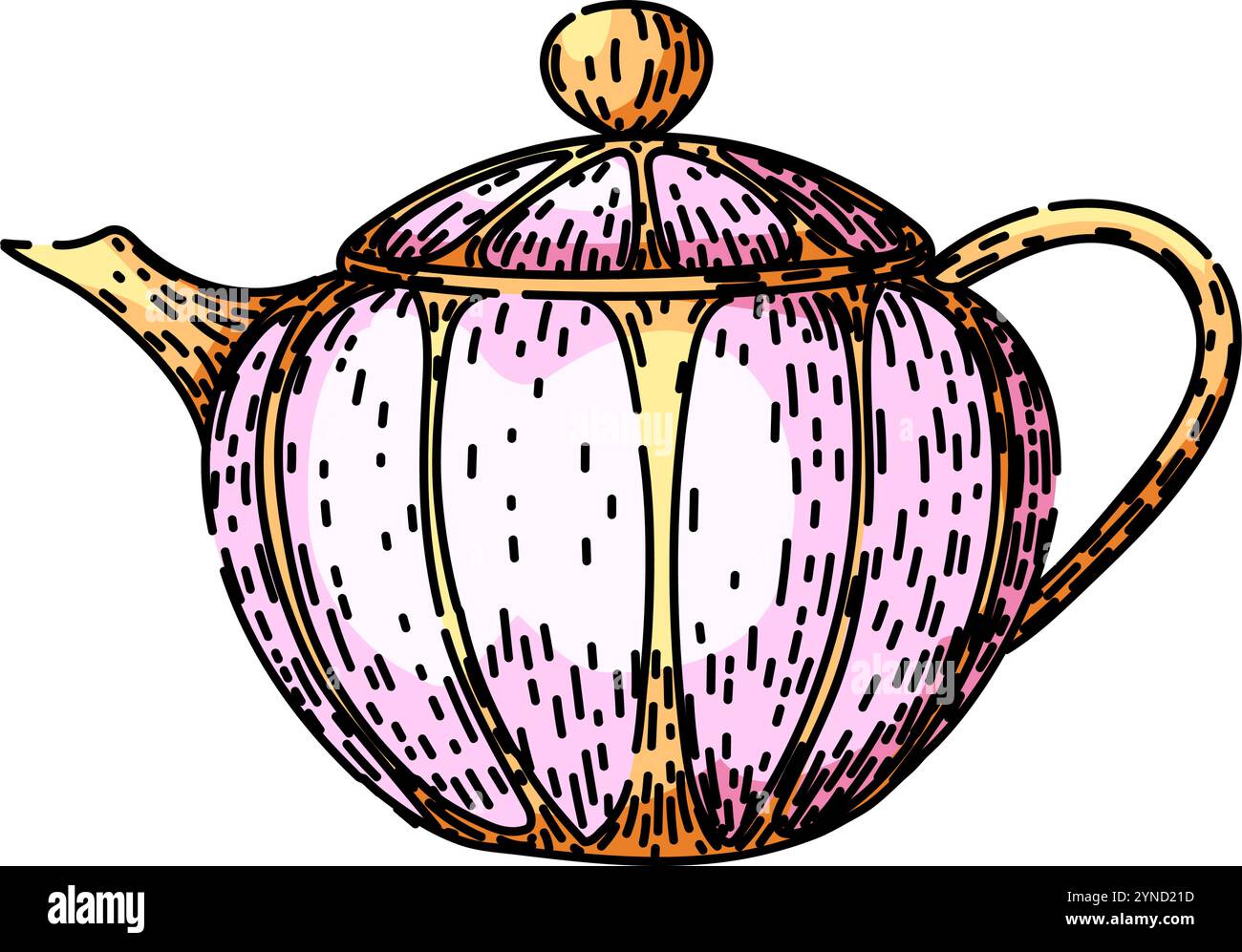 porcelain teapot sketch hand drawn vector Stock Vector Image & Art - Alamy