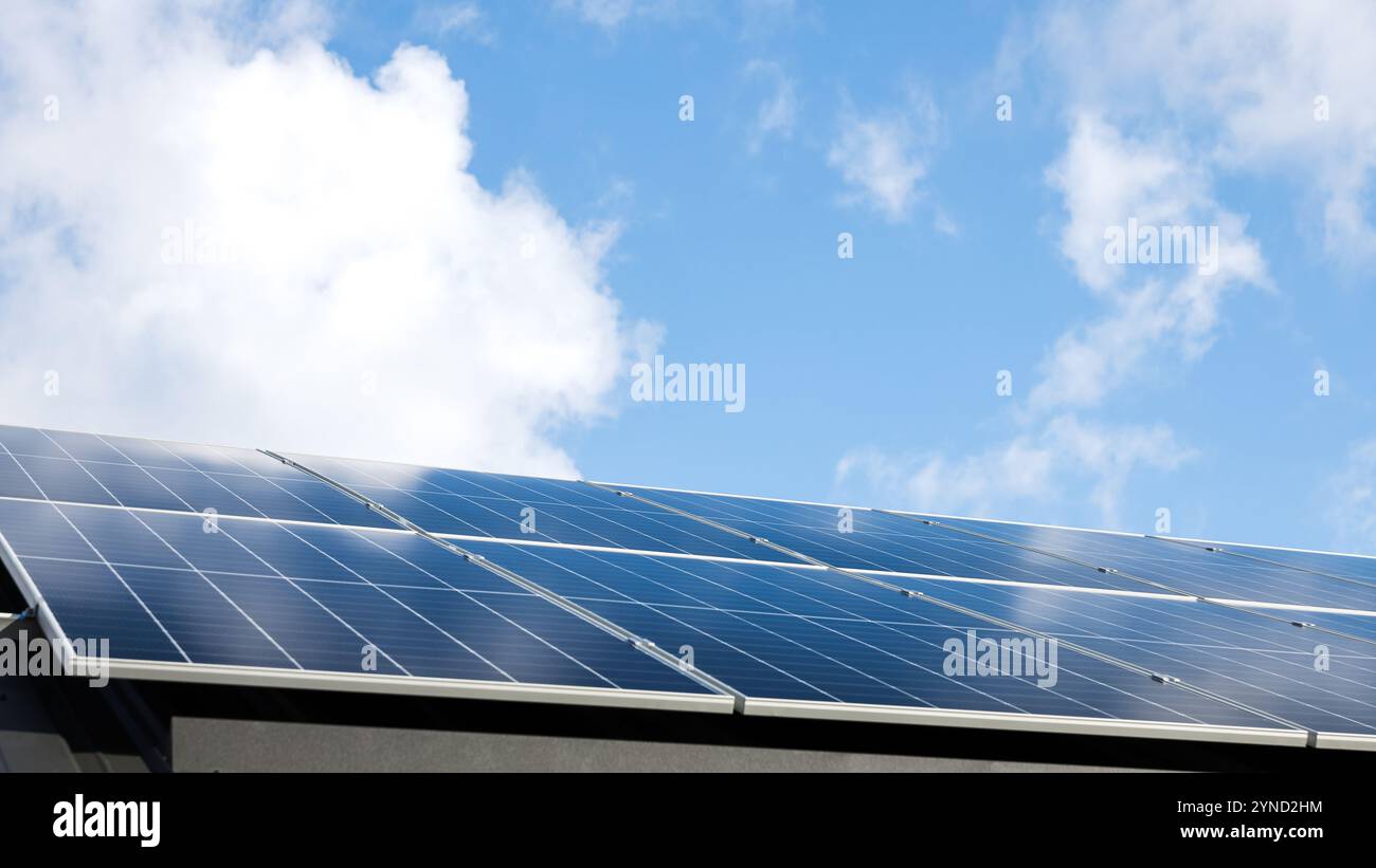 Solar power station in green hi-res stock photography and images - Alamy