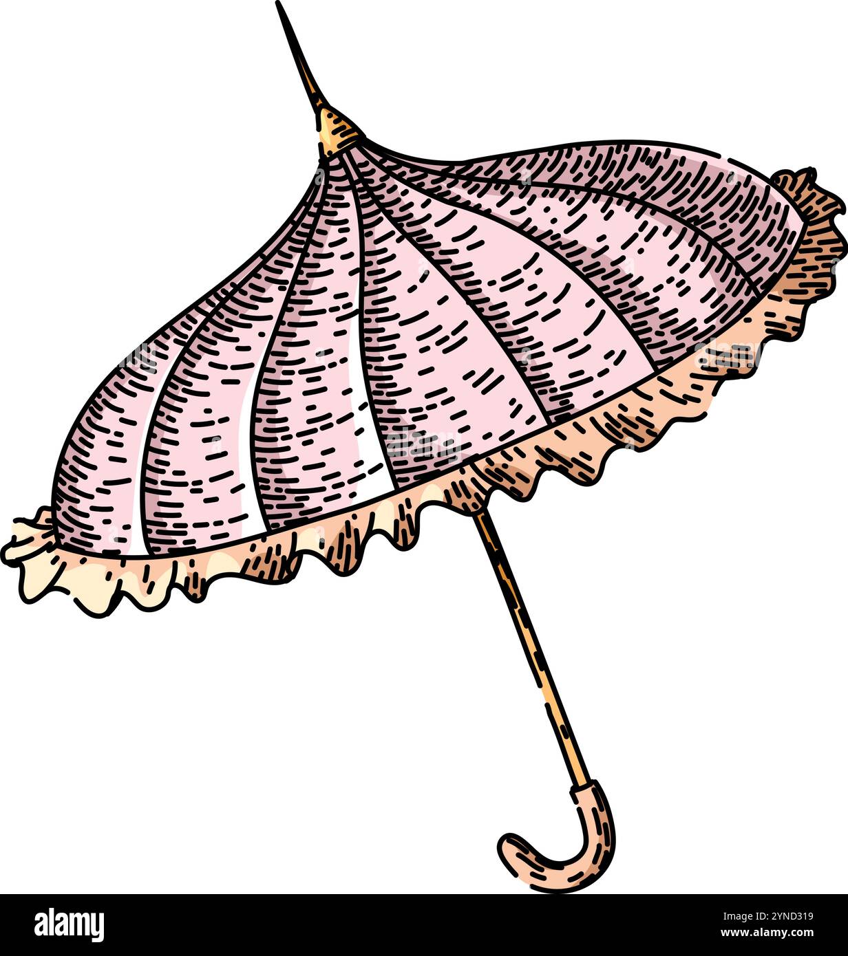old umbrella sketch hand drawn vector Stock Vector Image & Art - Alamy