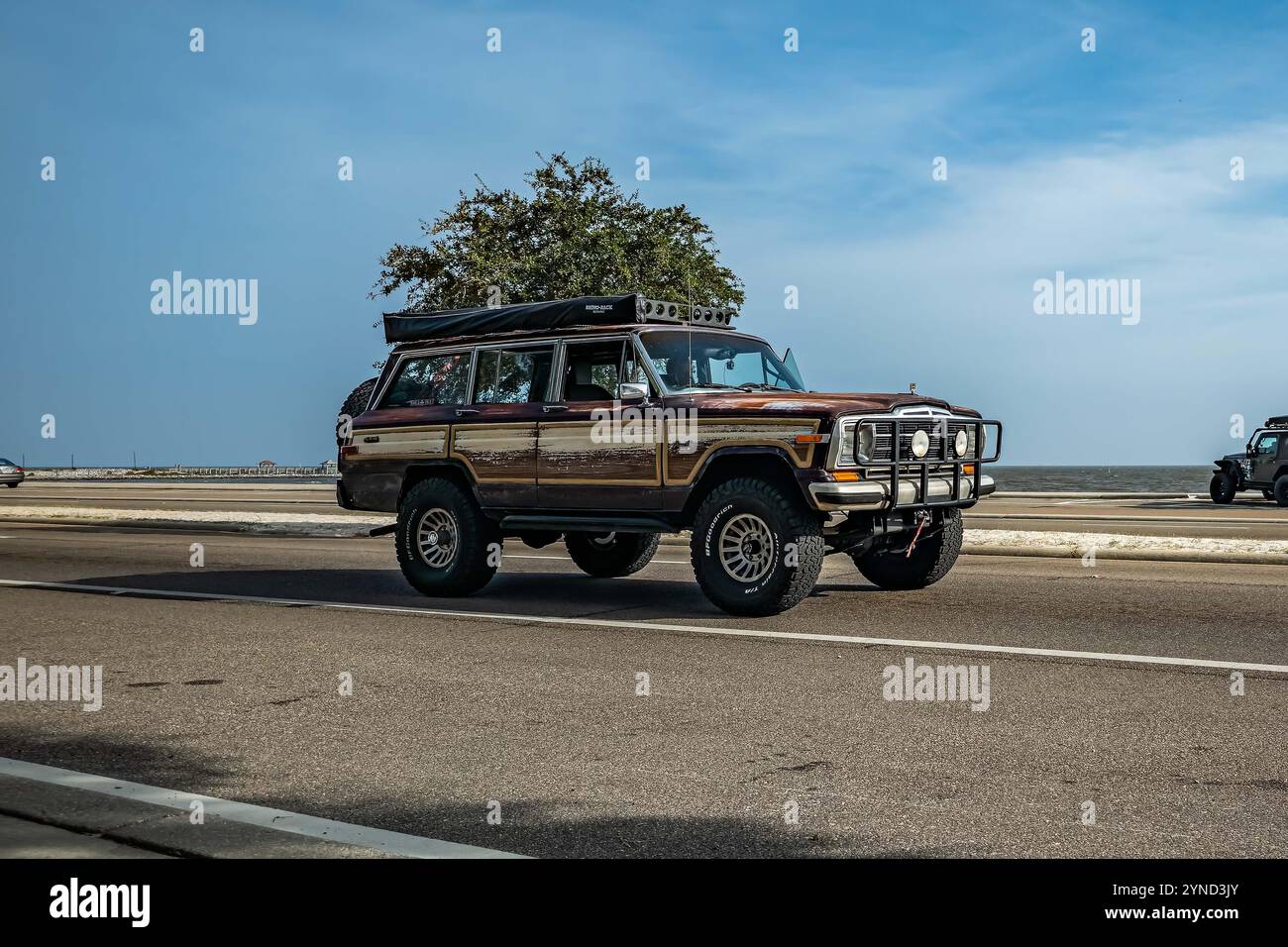 Gulfport, MS - October 04, 2023: Wide angle front corner view of a 1988 ...