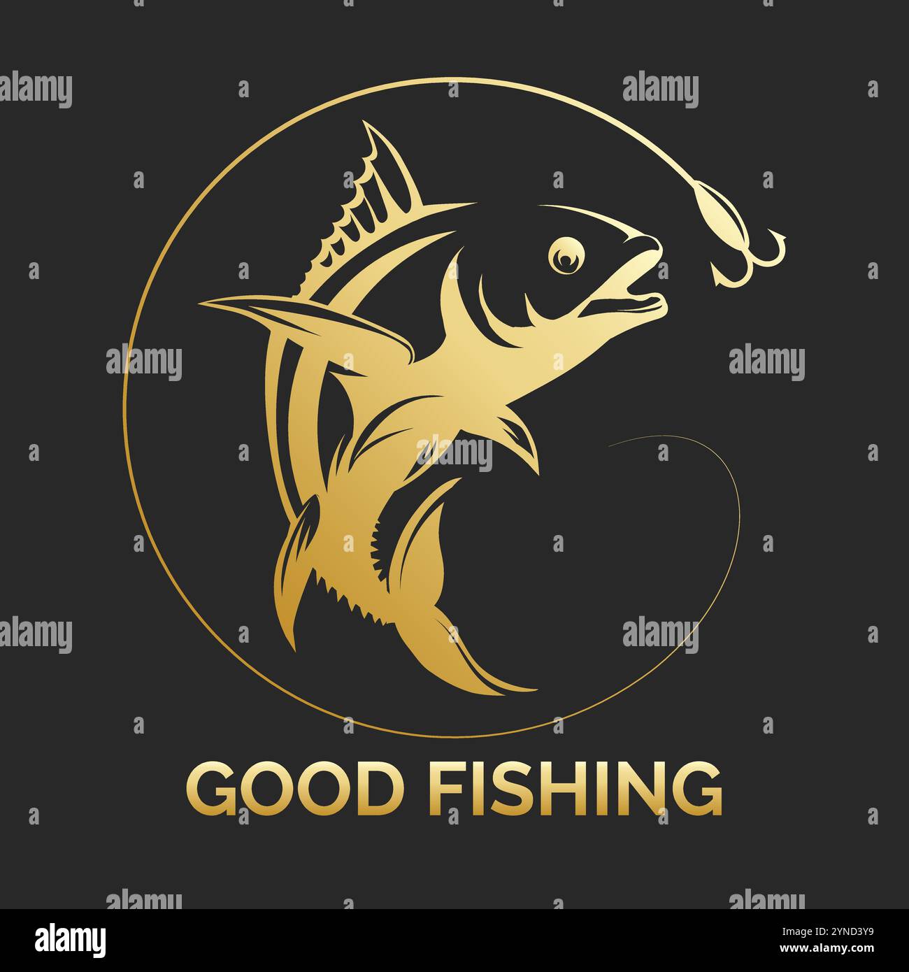 Fishing logo illustration Stock Vector Image & Art - Alamy