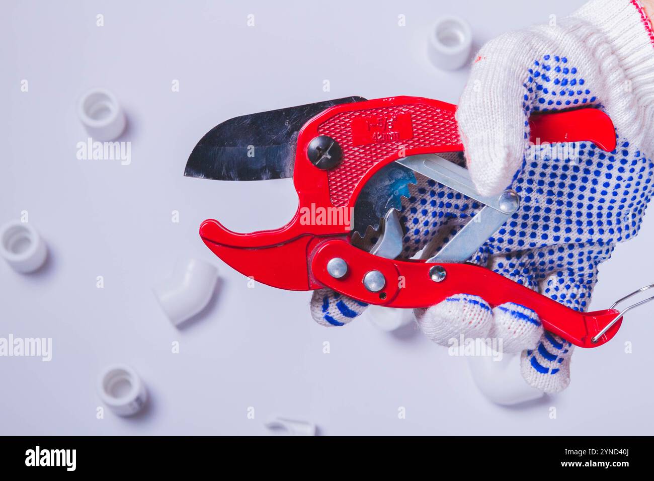 Tools for soldering water pipes. Pipe elements and tools for connecting ...