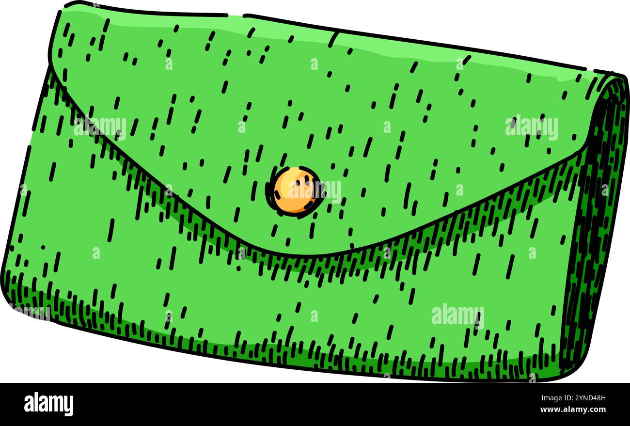 retro wallet sketch hand drawn vector Stock Vector Image & Art - Alamy